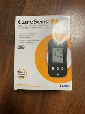 Caresens N Blood Diabetes Testing Kit With 100 Test Strips 1 Glucose ...