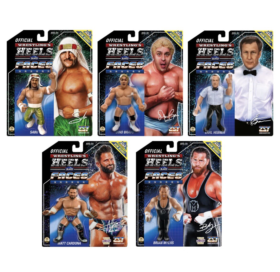 Zombie Sailor Toys Heels and Faces Figures Series 1 Full Set WWE Retro ...