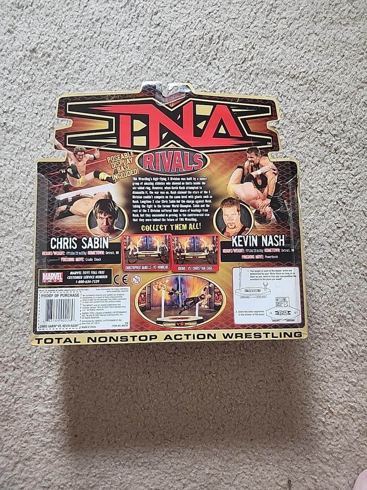 2007 Marvel Toys TNA RIVALS Chris Sabin VS Kevin Nash Signed By Kevin ...