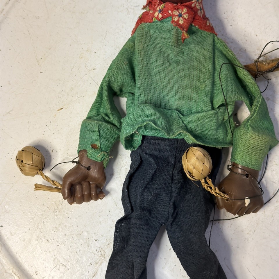 Vintage Boy String Puppet Marionette. Wood / Cloth / Plastic | eBay