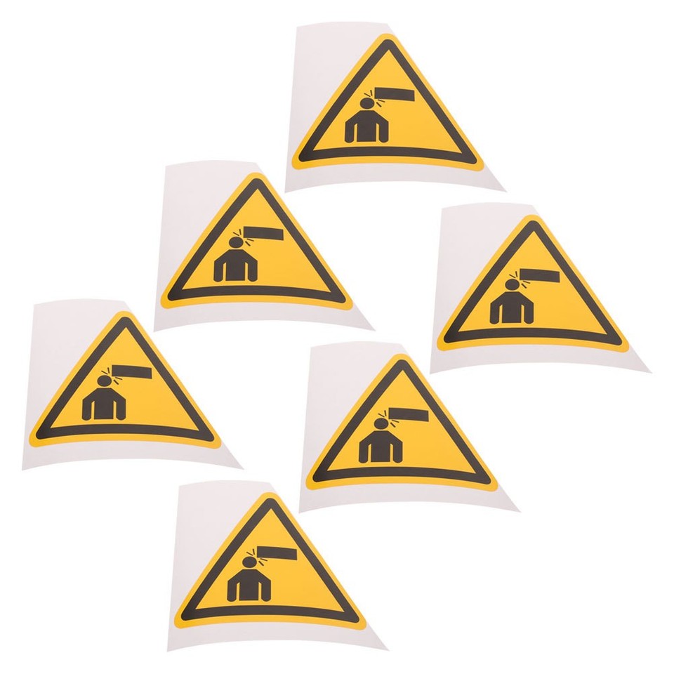 6pcs Watch Your Head Signs Caution Stickers Low Clearance Warning Sign ...