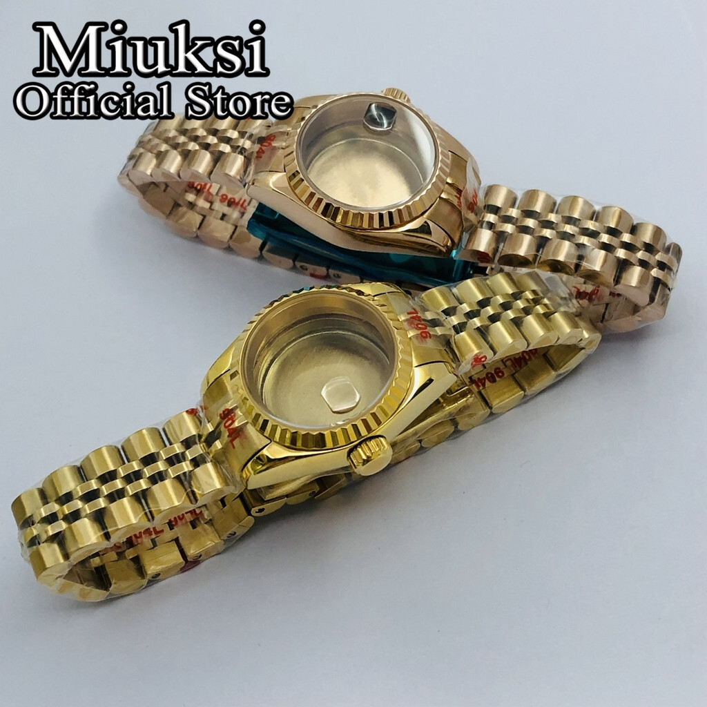 Miuksi 26mm silver gold watch case sapphire glass fit NH05 NH06 ...