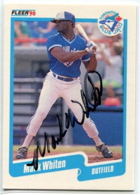 MARK WHITEN Signed 1990 Fleer Update AUTO Authentic Autograph BLUE JAYS ...