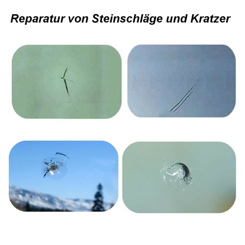 KFZ Auto Windschutz-scheibe Glas Reparatur-Set Satz Steinschlag Riss ...