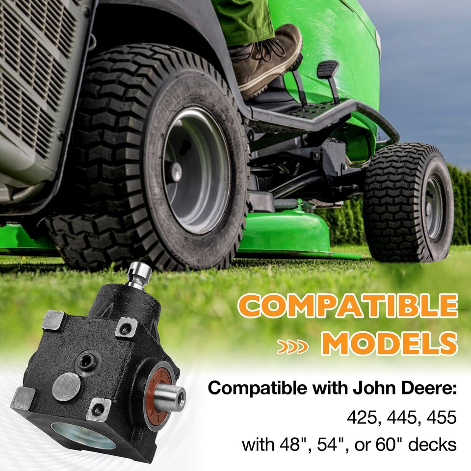 AM143310 Mower Gear Case Gearbox For John Deere 425 445 455 w/ 48" 54 ...