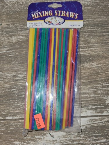 New Vintage Colorful Bradshaw Mixing Straws Cocktail 100 Pack | eBay