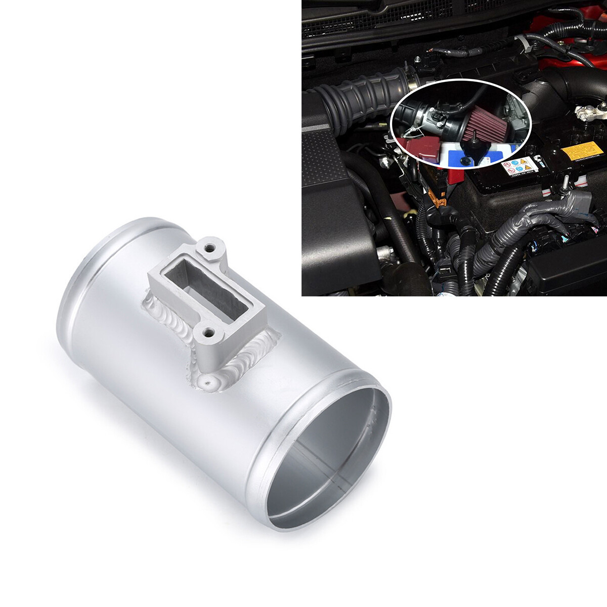 76MM 3 Inch High Performance Air Intake Sensor Mount Meter Adapter ...