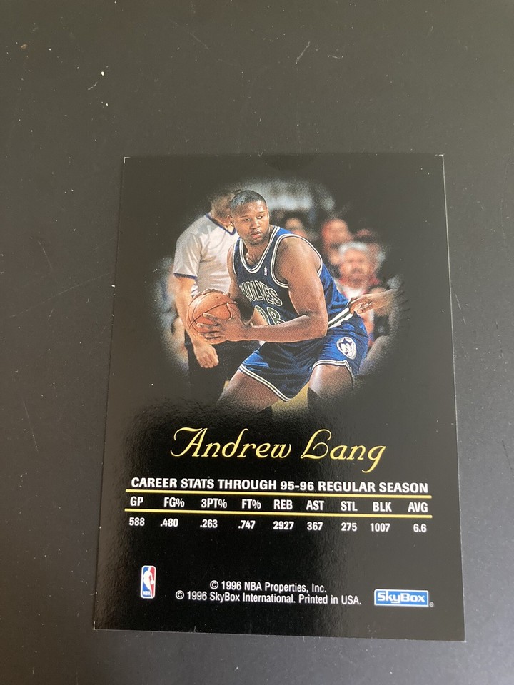 1996-97 SkyBox Autographics Andrew Lang Signed card - Minnesota ...