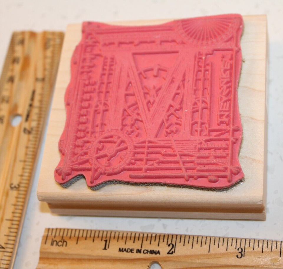 LETTER M MEASURE COLLAGE MW RUBBER STAMP- STAMPERS ANONYMOUS M2-673 | eBay