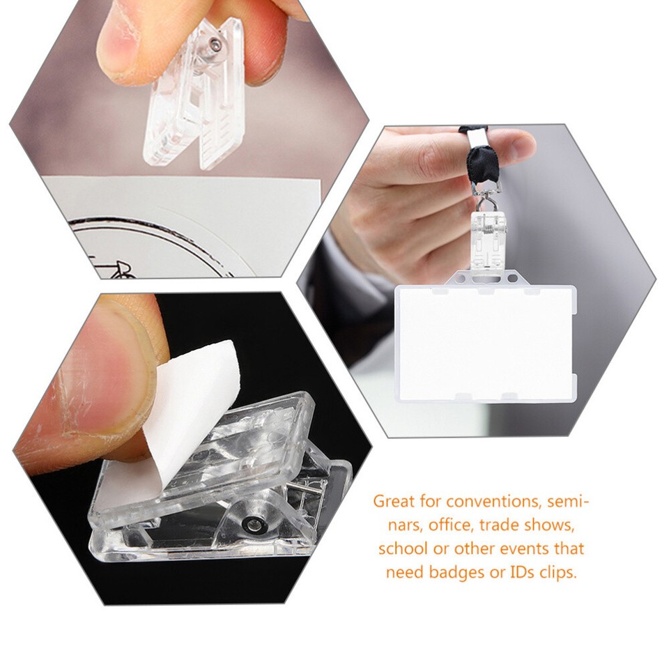 20 Pcs Spring Clip for Crafts Photo Clips Adhesive Small Plastic Sign ...