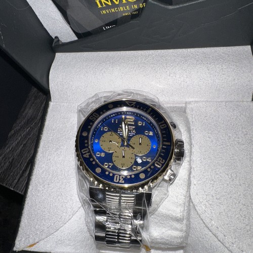 INVICTA 29760 Pro Diver Chronograph Date Blue Dial Stainless Men's ...