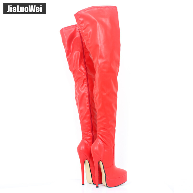 Big Size 36-46 Women Super High Heels Overknee High Leg Cosplay ...