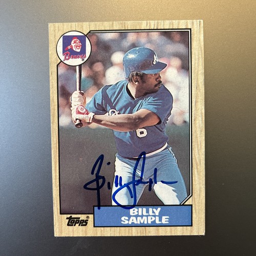 BILLY SAMPLE 1987 TOPPS AUTOGRAPHED SIGNED AUTO BASEBALL CARD | eBay