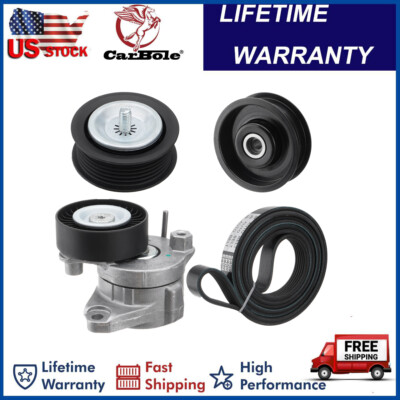 Engine Drive Belt Tensioner & Idler Pulley For Mercedes-Benz C300 C350 ...