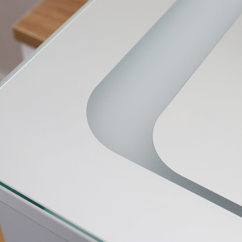 Rounded Corner Bathroom LED Lighted Mirror Cabinet Wall Shelf with ...