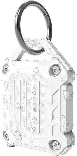 Dovick- Waterproof Airtag Keychain Holder Case,Screw Full Cover White ...