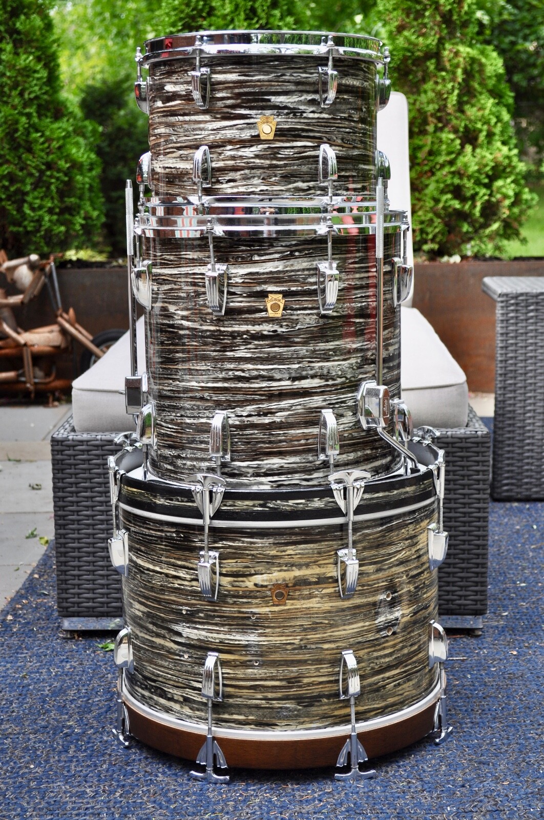 Ludwig Black Oyster Pearl Jazette BOP Kit : 1965 | eBay