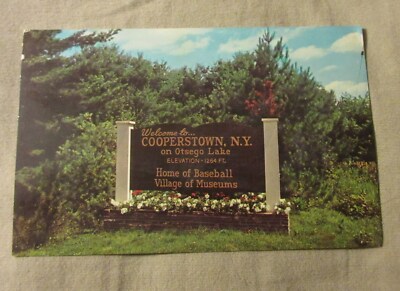 Entrance Sign to Village of Cooperstown, NY, vintage postcard | eBay