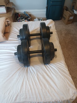 CAP RSV-CB42 Adjustable PVC Coated Cement Dumbbell Set - 40lbs ...