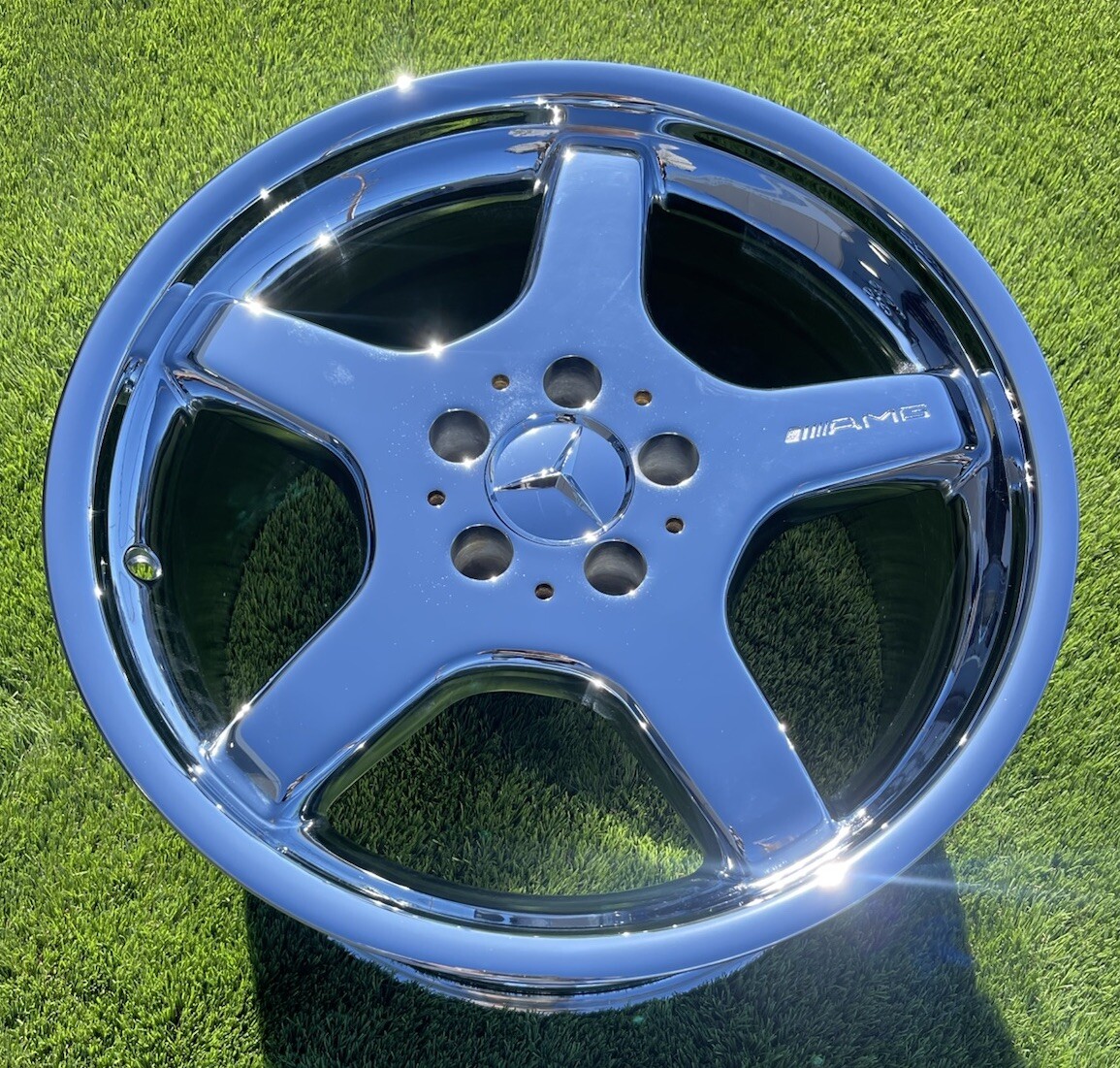 4- New Chrome 18" MERCEDES BENZ SL500 SL550 SL55 SL65 AMG OEM WHEELS ...