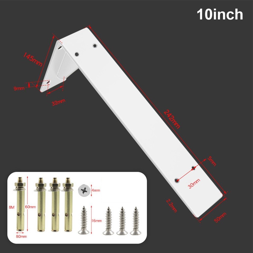 Mantel Bracket Metal Shelf Large Screws Support Triangle Vertical Angle ...