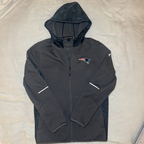Under Armour New England Patriots Full Zip Combine Hoodie Jacket Size L ...