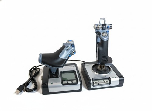 TESTED Madcatz Saitek X52 Pro Flight Control System USB HOTAS Throttle ...