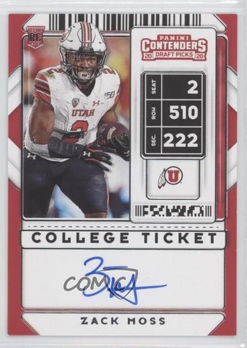 2020 Panini Contenders Draft Picks RPS Variation B Zack Moss #124 ...