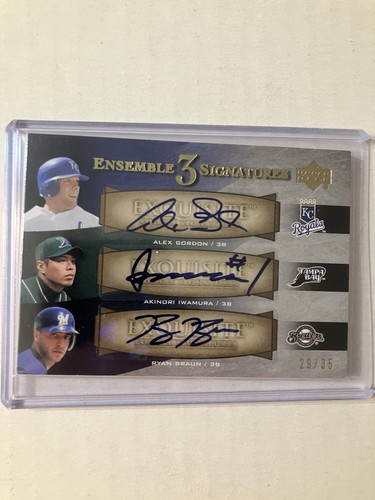 2007 Exquisite Rookie Signatures /35 Alex Gordon Akinori Iwamura Auto ...