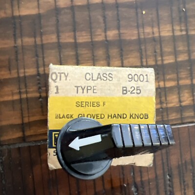 SQUARE D 9001B25 SELECTOR SWITCH Black Gloved Hand Knob Free Shipping ...