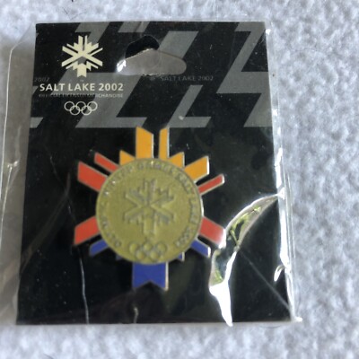 SALT LAKE CITY 2002 Olympic Winter Games Logo PIN - Multi-Color Gold ...