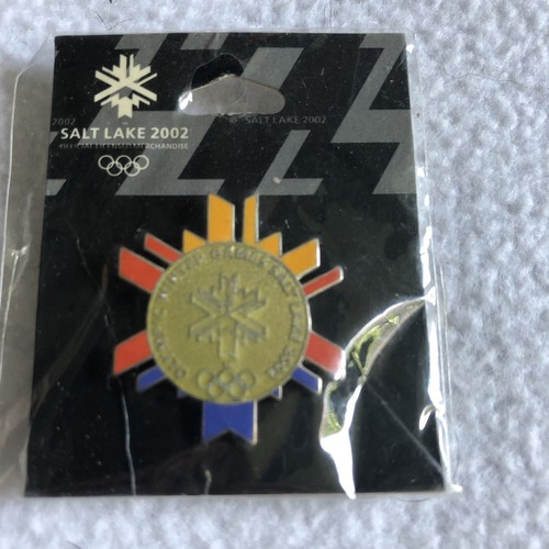 SALT LAKE CITY 2002 Olympic Winter Games Logo PIN - Multi-Color Gold ...