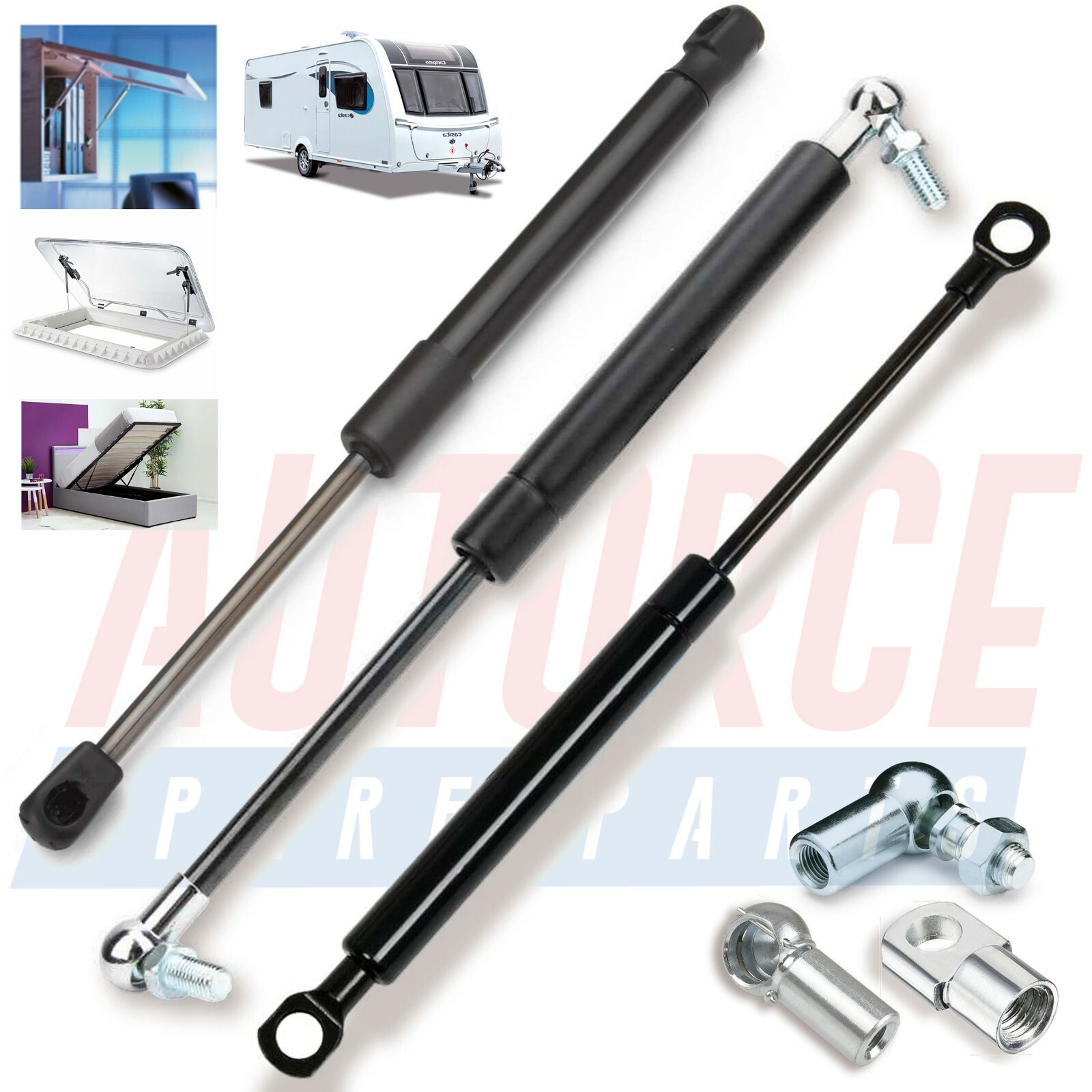 UNIVERSAL HEAVY DUTY GAS STRUTS 200MM - 1000MM MULTI PURPOSE 1000 (N ...