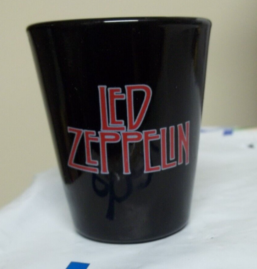 LED ZEPPELIN SHOT GLASS BLACK 2007 CONCERT 2 OZ | eBay