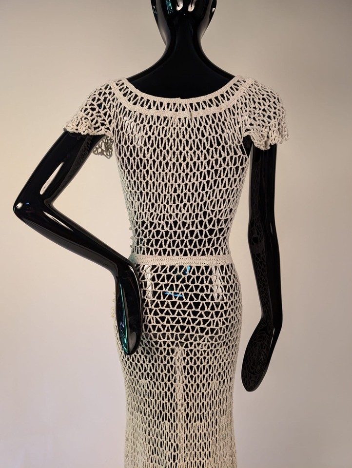 UNUSUAL 1930’S NAUTICAL STYLE COTTON WOVEN ROPE DRESS | eBay