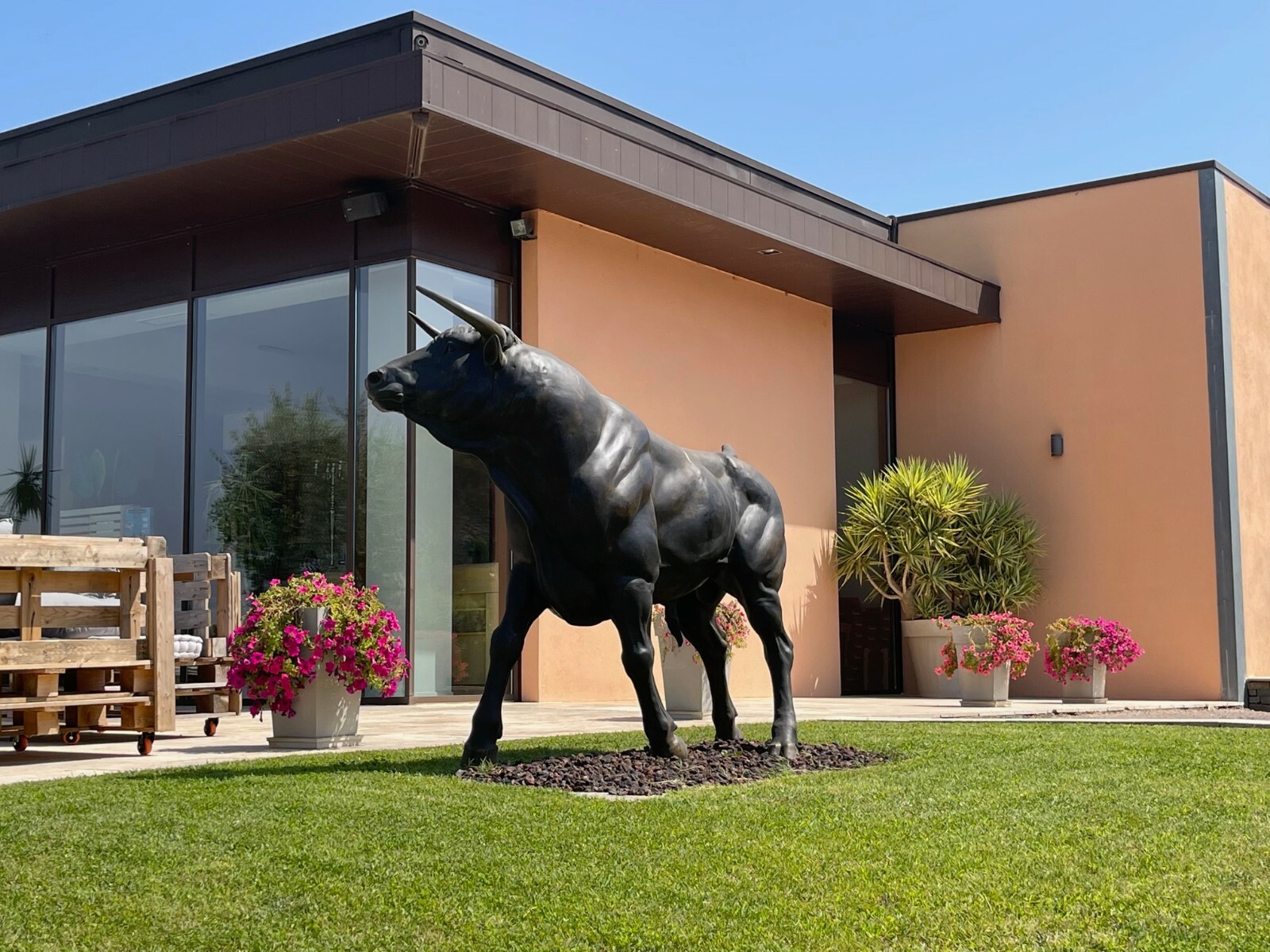 DEKO FIGUR STIER Bernhard BRONZE Metall lebensgroß Tier Garten ...