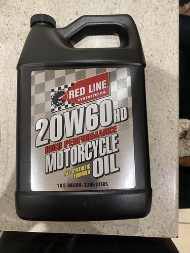 Red line 20w60hd high performance motorcycle oil all synthetic formula ...