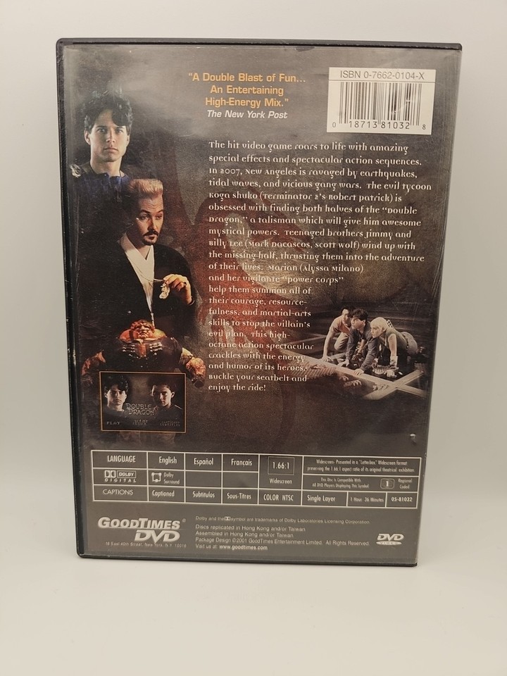 Double Dragon DVD | 1995 Scott Wolf Robert Patrick Goodtimes Dacascos ...