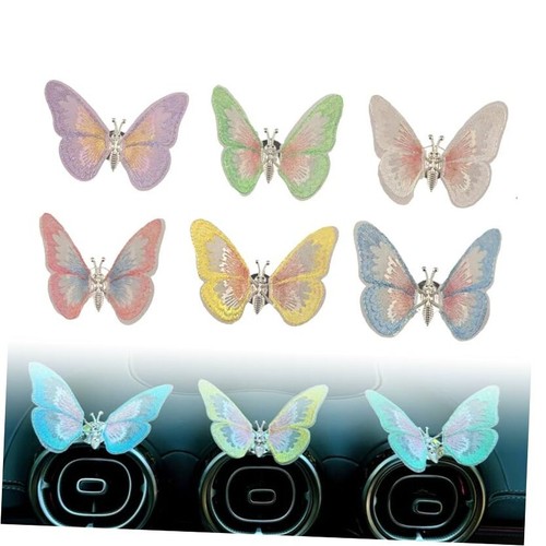 6PCS Butterfly Air Vent Clips, Embroidered Air Conditioning Outlet Clip ...