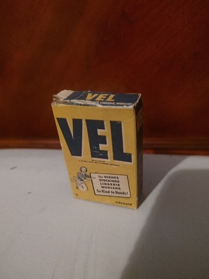 Vtg VEL Dish Laundry Soap Mini Sample Box Unopened Colgate Retro Home ...