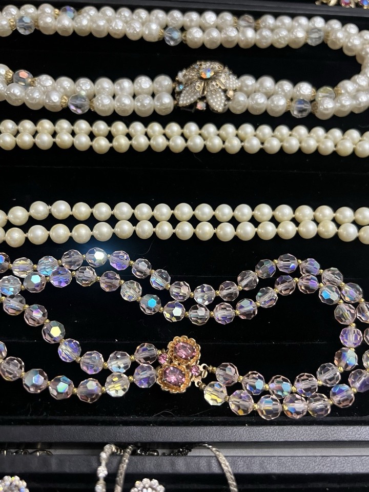 Huge Vintage Antique Mod Jewelry Lot Rhinestone Art Deco Statement ...