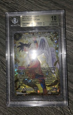 2023 Dragon Ball Wild Resurgence Goku Peace Resolution God Rare BGS 10 ...