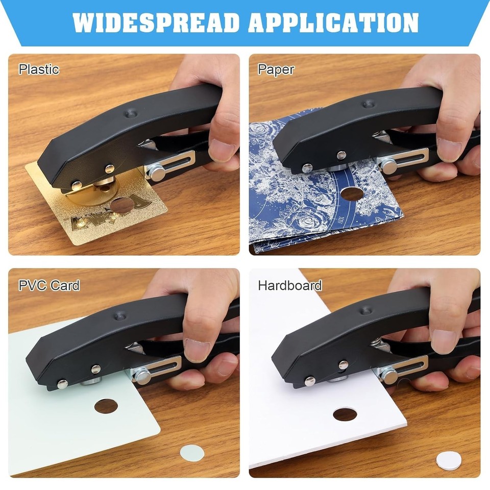 Hole Punch,Heavy Duty Hole Puncher Single,Paper Punch Portable Hand ...