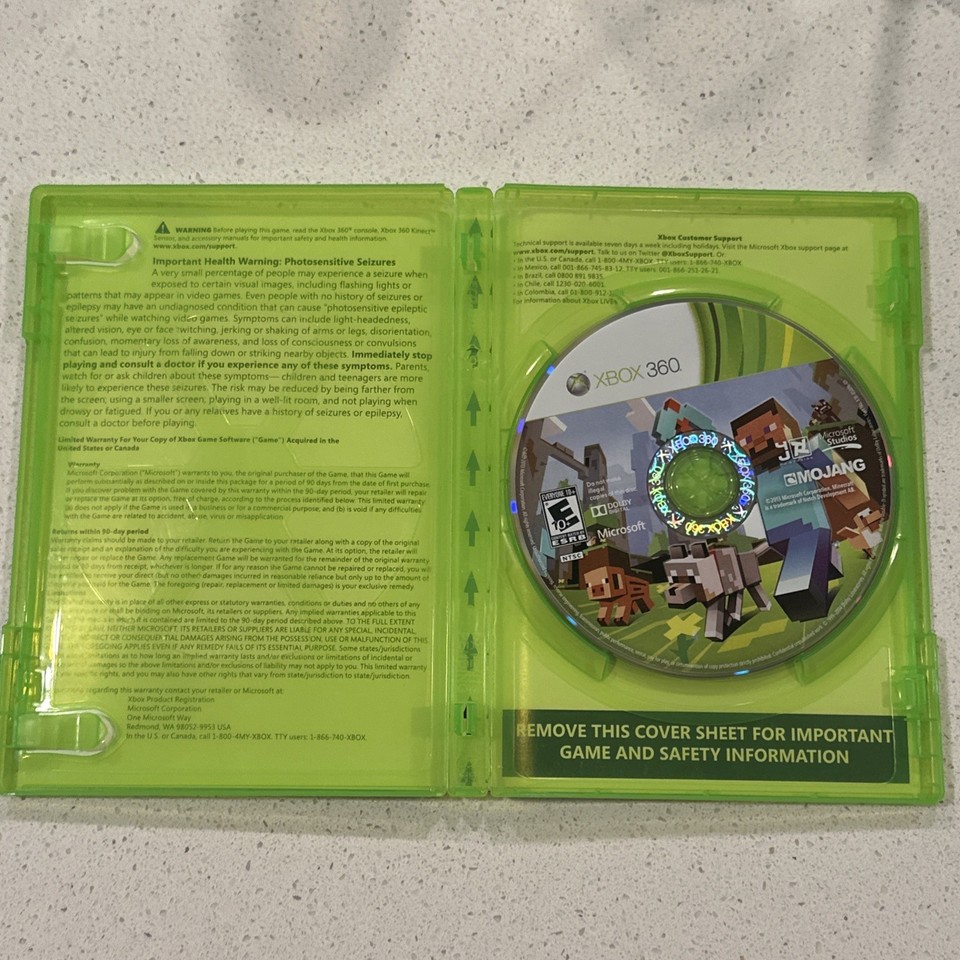 Microsoft Minecraft Xbox 360 Edition - G2W-00002 885370606515| eBay