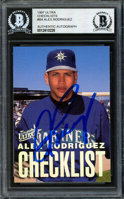 Alex Rodriguez Autographed 1997 Fleer Ultra Checklist Card 4 Beckett ...
