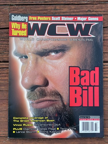 WCW Magazine August 2000 #64 Goldberg Wrestling WITH Poster 71486023517 ...