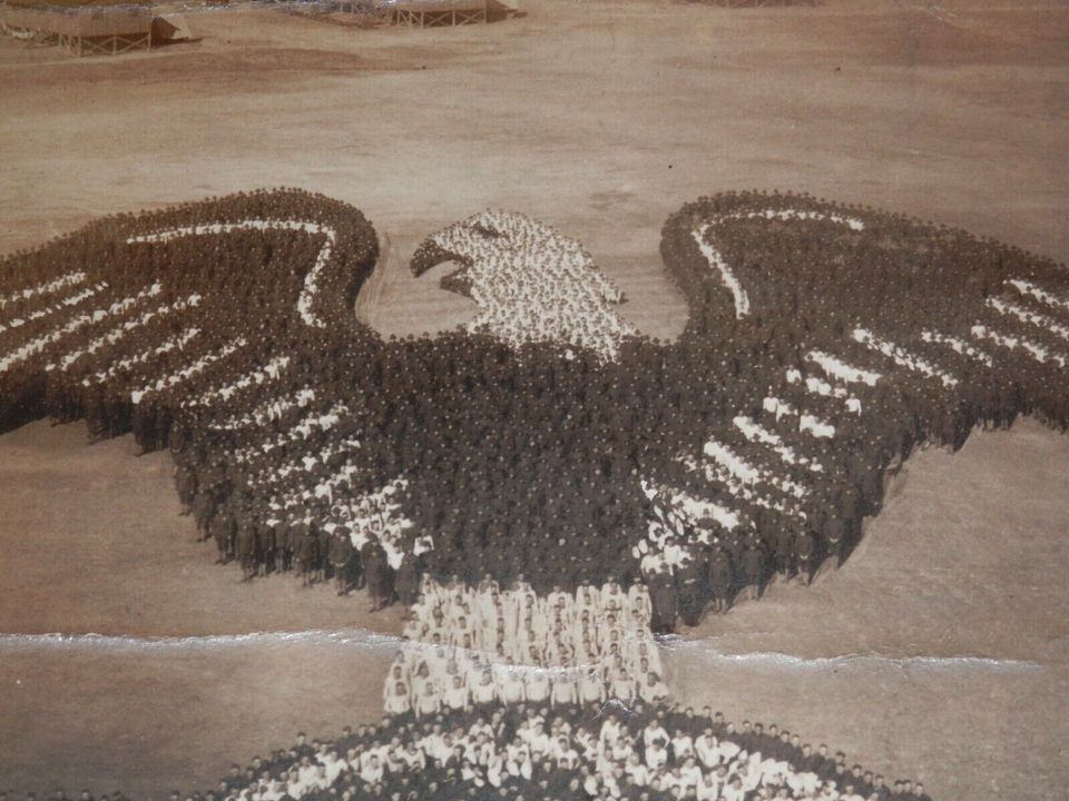 WW1 Arthur Mole & Thomas Living U.S.M.C Emblem 14 x 11 Silver Gelatin ...