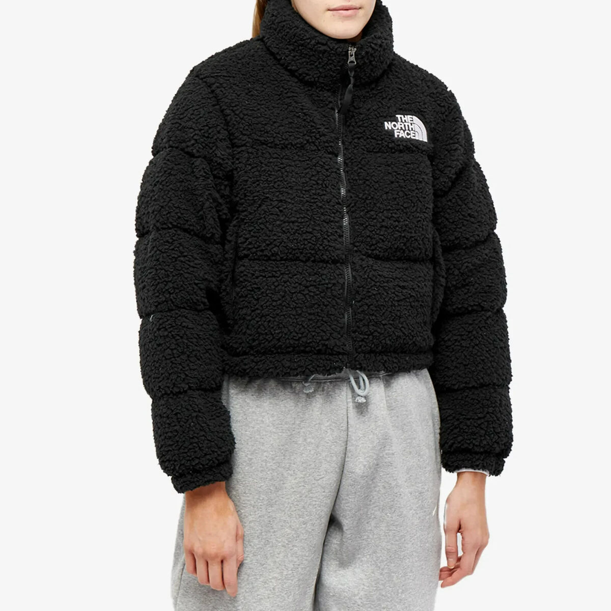 The North Face Nuptse Cropped Sherpa High Pile Black Size XS The North Face Nuptse Cropped Sherpa High Pile Black Size XS