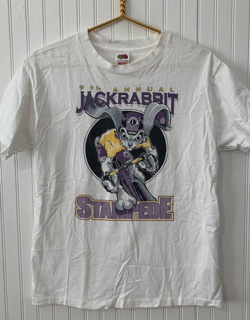 9th Annual Jack Rabbit Stampede Bicycle Bike Shirt 90… - Gem