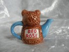 RED ROSE TEA MINIATURE TEAPOT FIGURINE BEAR NICE CONDITION SEE PICTURES ...